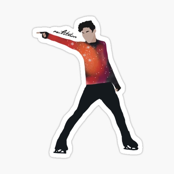 "nathan chen - rocketman " Sticker for Sale by rubeesk8 | Redbubble