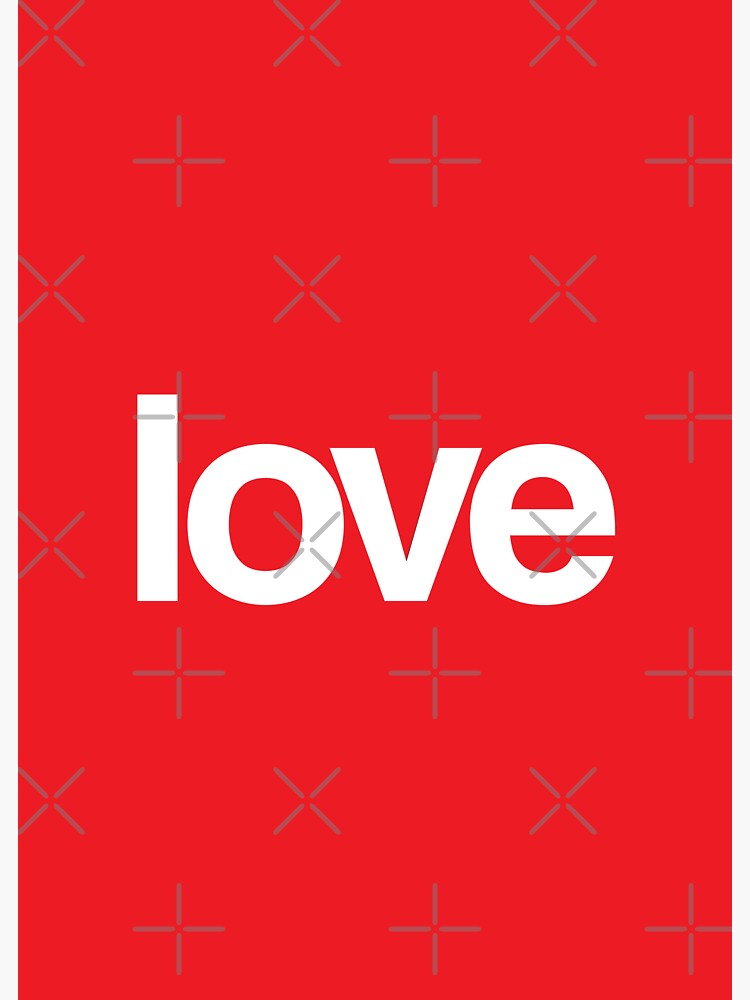 "Love" Sticker for Sale by THEUSUALDESIGN | Redbubble