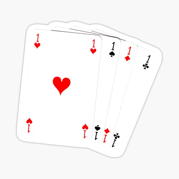 "Four aces with black and red colors" Sticker for Sale by Gregory-DUBUS ...