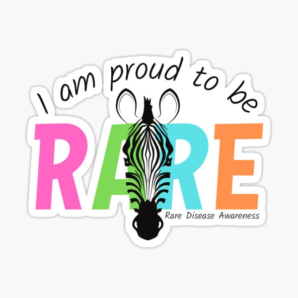"I am proud to be RARE" Sticker for Sale by Elle Hazlett | Redbubble