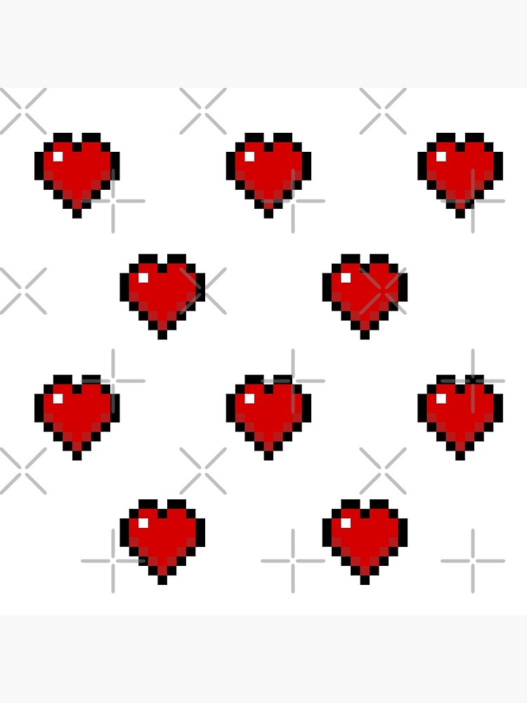 "Minecraft 10 pixel hearts mcyt" Poster for Sale by JoyfulDayzz | Redbubble