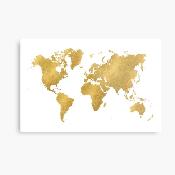 "Gold World Map | Elegant World Map | Stylish World Maps | Vintage Maps ...
