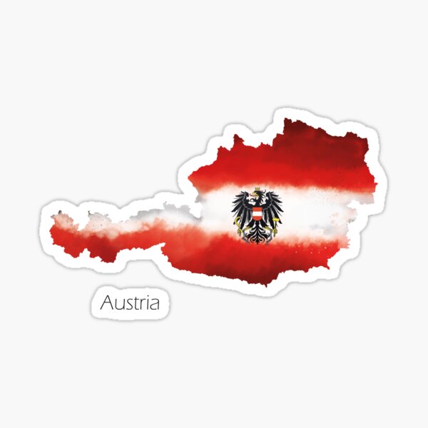 "Austria Map Flag Travel" Sticker for Sale by Mc-Graphics | Redbubble
