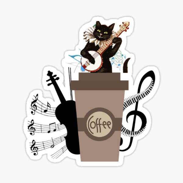 "Fueled by plain coffee and country music" Sticker for Sale by Zomazoz ...
