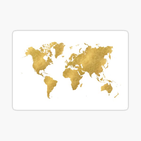 "Gold World Map | Elegant World Map | Stylish World Maps | Vintage Maps ...