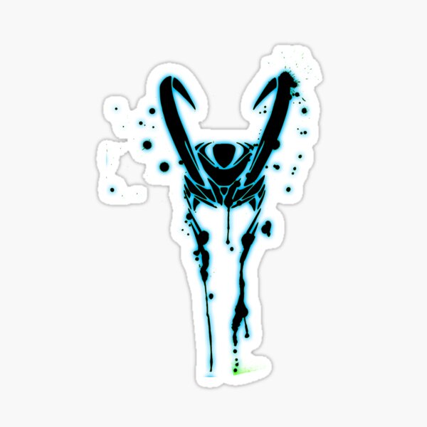 "loki helmet drip art " Sticker by ThatOneTransRat | Redbubble