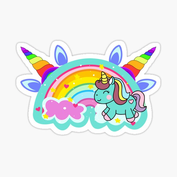 "funny Last Blue UNICORN " Sticker by MY-lux | Redbubble