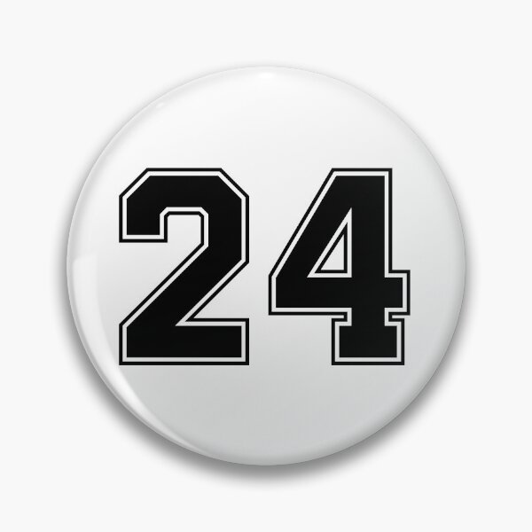"24 American Football Classic Vintage Sport Jersey Number in black ...