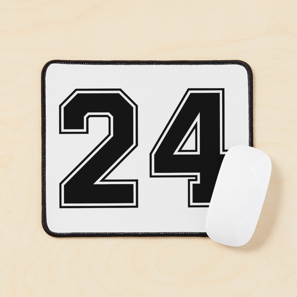 "24 American Football Classic Vintage Sport Jersey Number in black ...