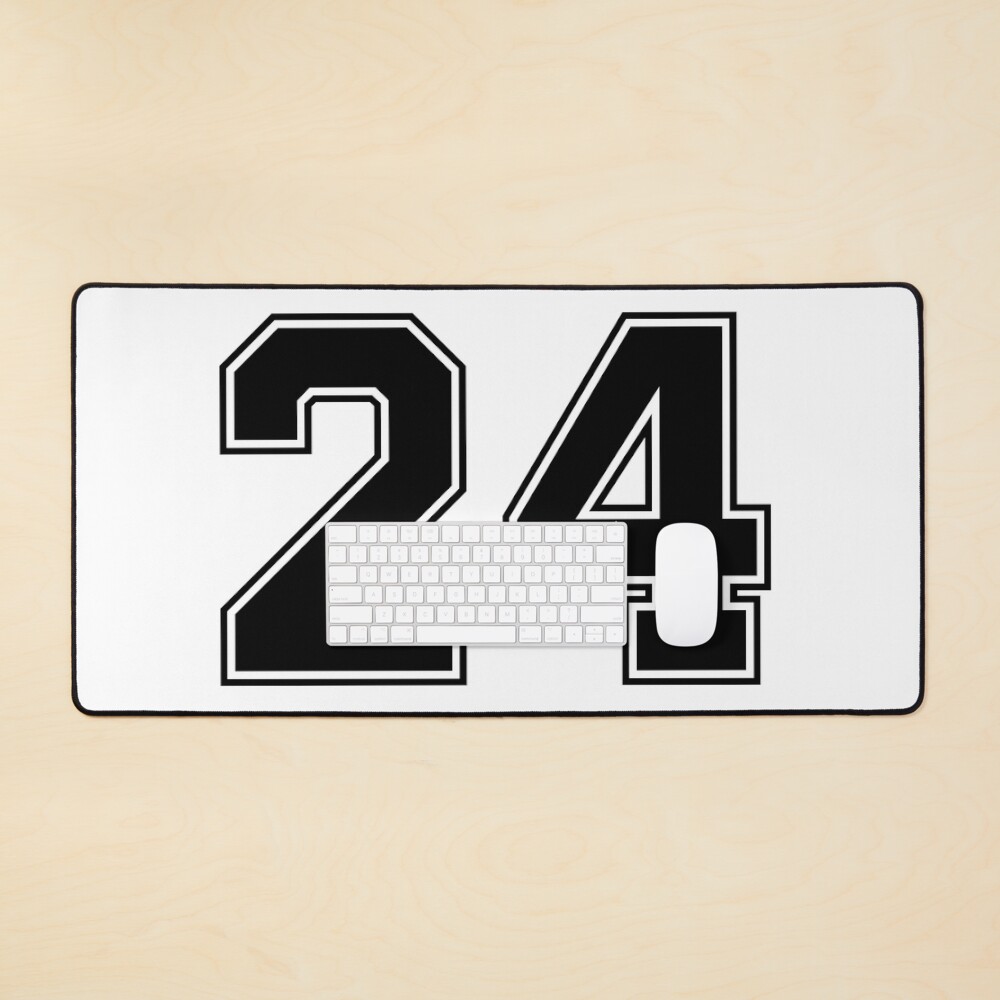 "24 American Football Classic Vintage Sport Jersey Number in black ...
