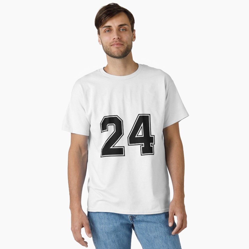 "24 American Football Classic Vintage Sport Jersey Number in black ...