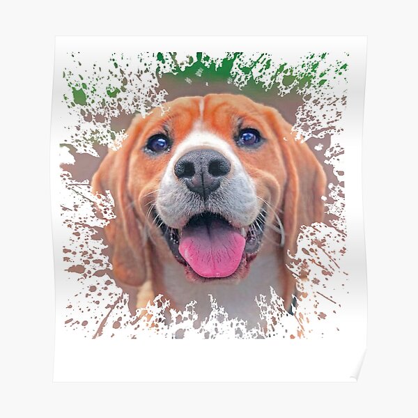 "Happy dog" Poster for Sale by Jubare | Redbubble