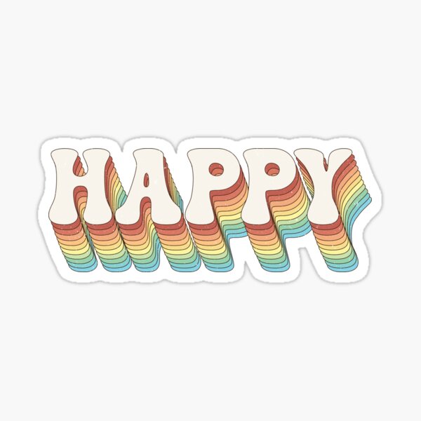 "Happy Retro Rainbow | Vintage Rainbow | Vintage Quotes Typography ...