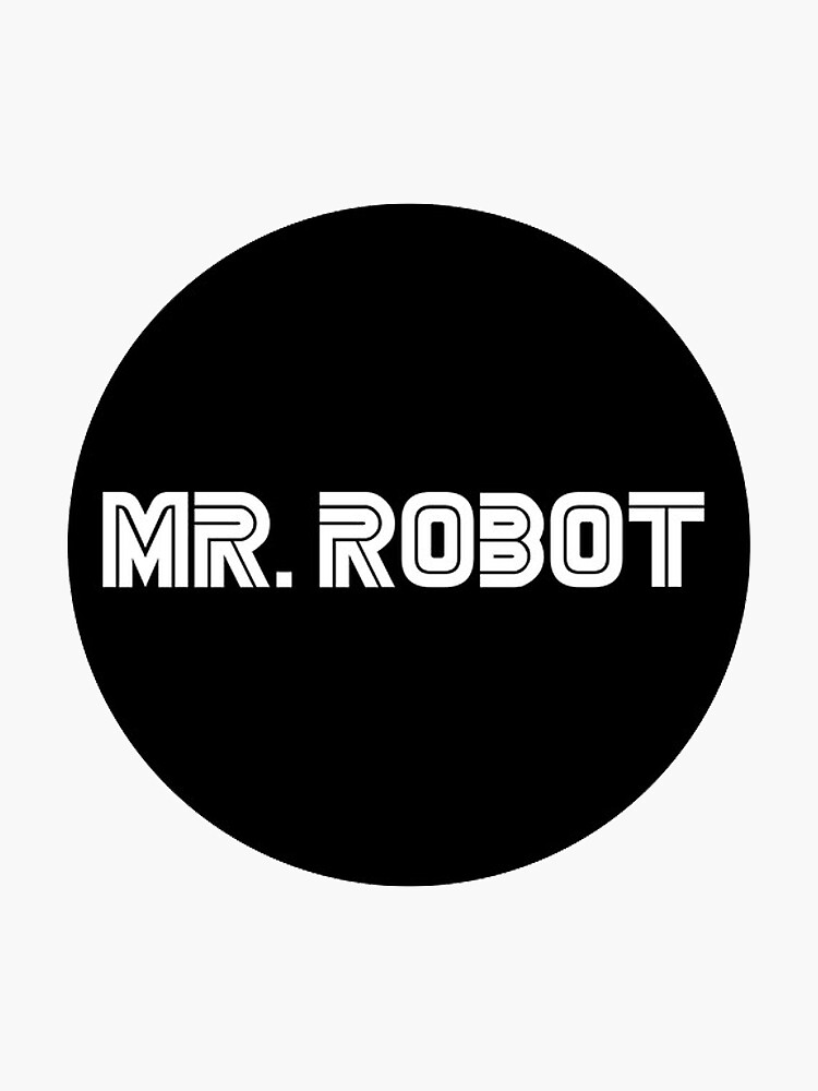 "Mr Robot | tv series logo" Sticker by Pulpman | Redbubble