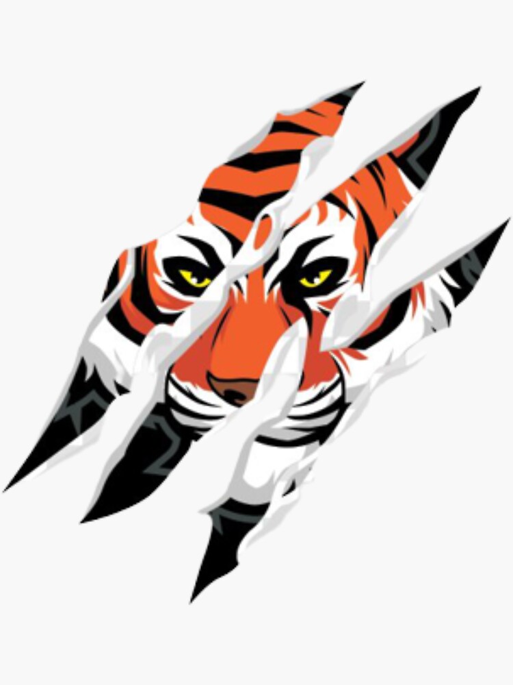"TIGER CLAWS RIPPING THROUGH STICKER" Sticker for Sale by VaLdoShop ...