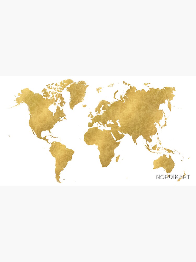 "Gold World Map | Elegant World Map | Stylish World Maps | Vintage Maps ...