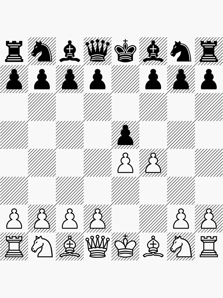 "King's Gambit" Sticker by GelDesigns | Redbubble