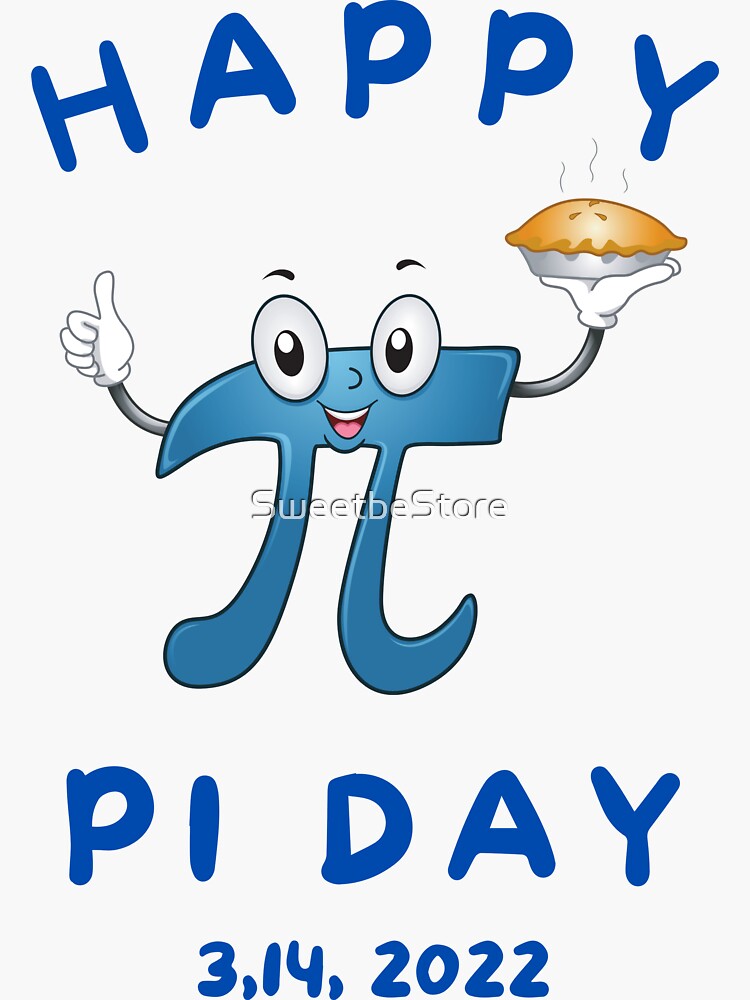 "Happy Pi day Math Funny Pi day Cartoon Gift " Sticker for Sale by ...
