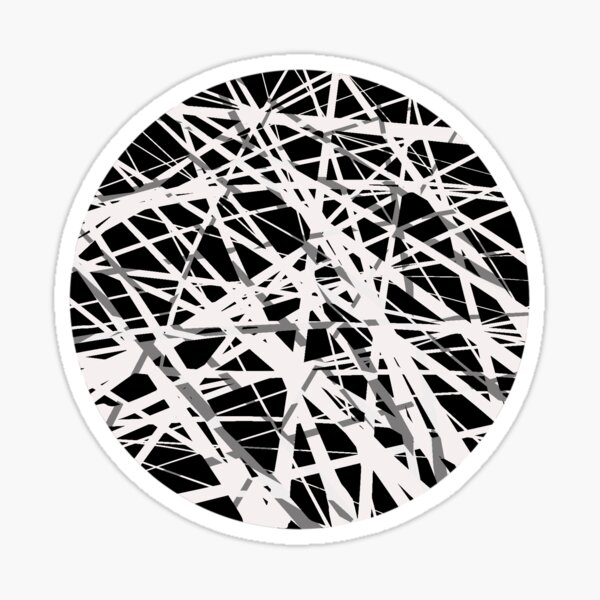 "Black, White, & Grey Abstract Circle" Sticker by roleydesigns | Redbubble