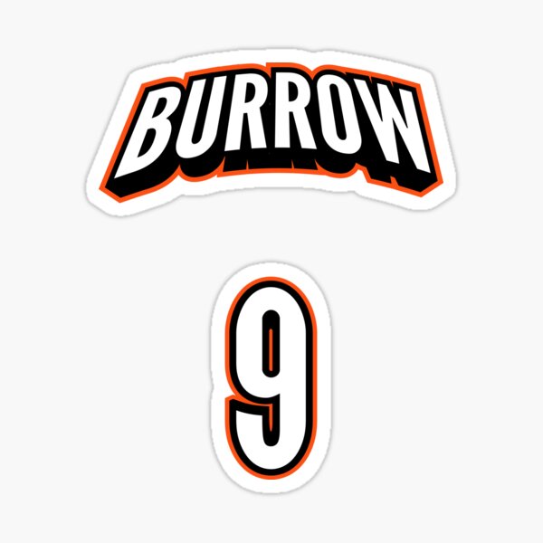 "Joe Burrow 9 - Cincinnati Bengals design" Sticker for Sale by ...