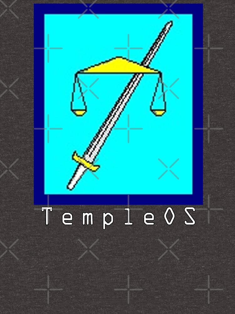 "TempleOS Text Logo" T-shirt by drizzly | Redbubble