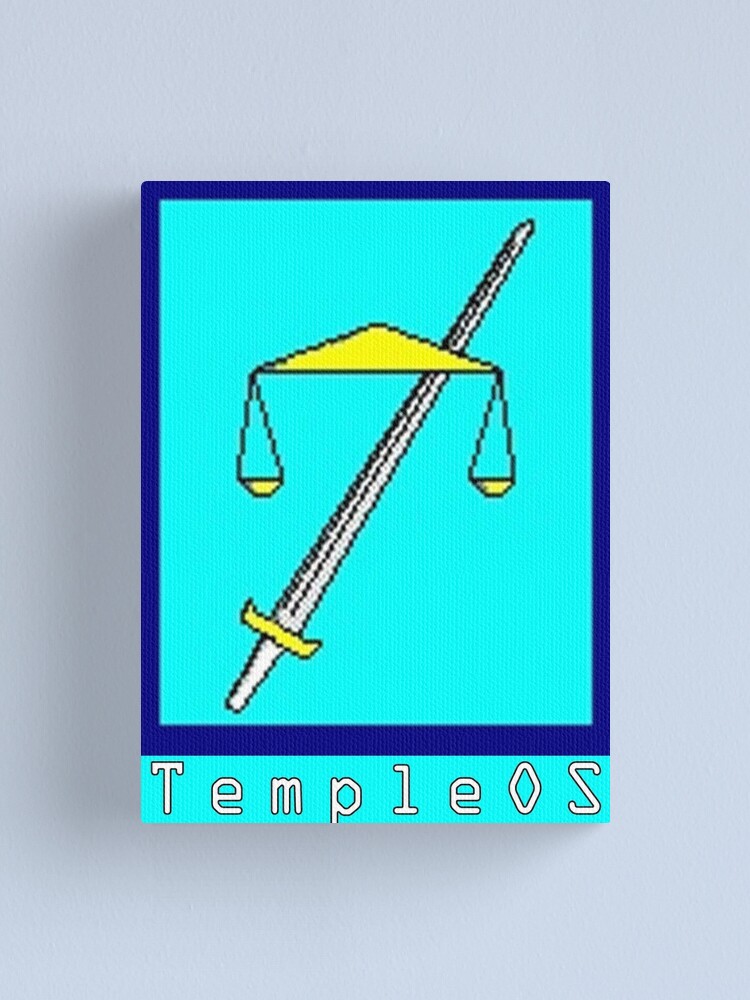 "TempleOS Text Logo" Canvas Print by drizzly | Redbubble