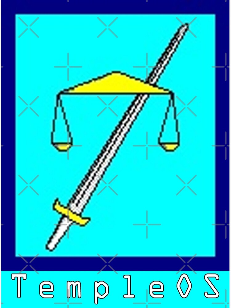 "TempleOS Text Logo" Poster for Sale by drizzly | Redbubble