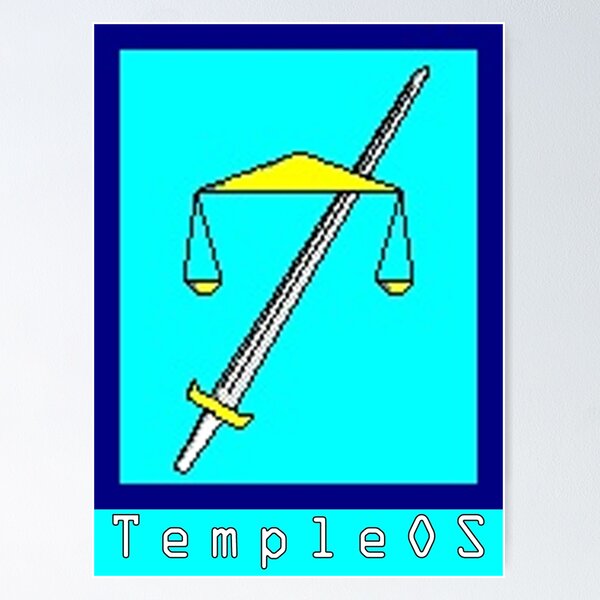 "TempleOS Text Logo" Poster for Sale by drizzly | Redbubble