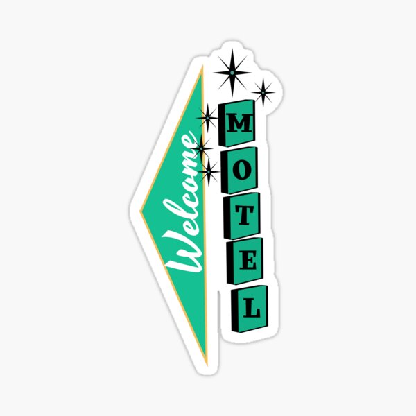 "Vintage Motel Sign" Sticker by LisWilliams | Redbubble