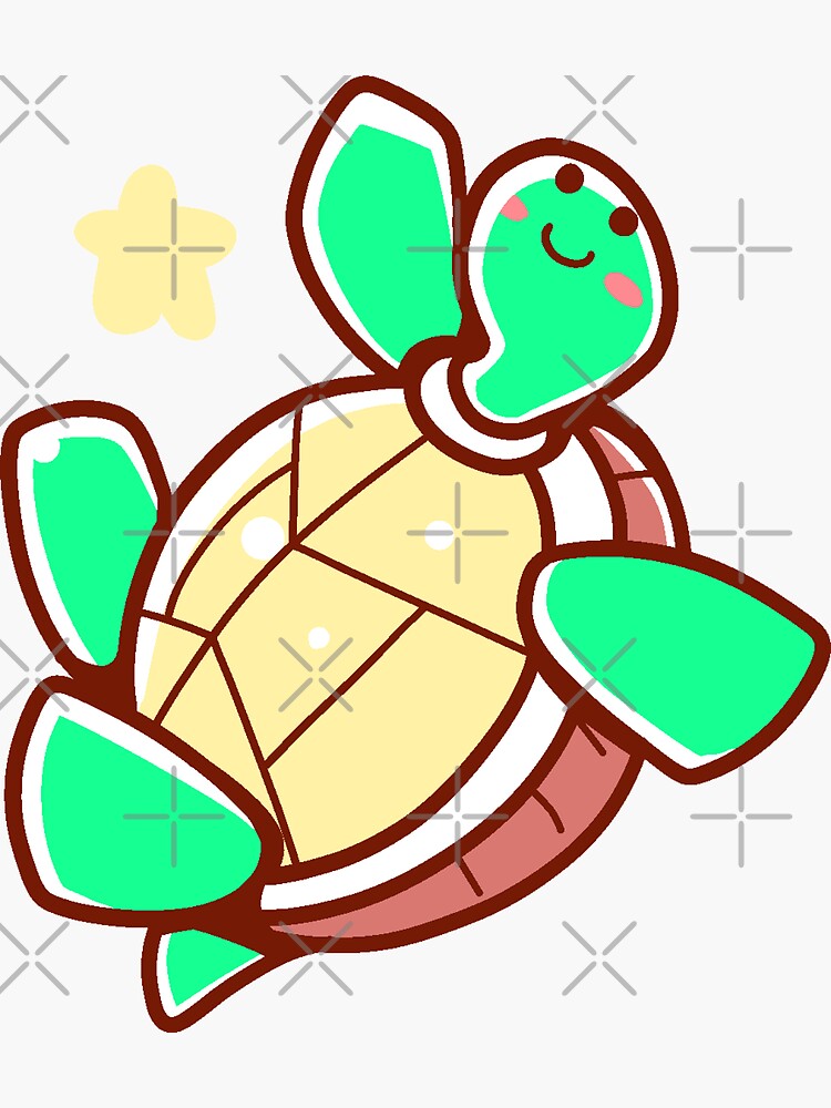 "Cute Turtle sticker collection set 1 of 23" Sticker by TechraNova ...
