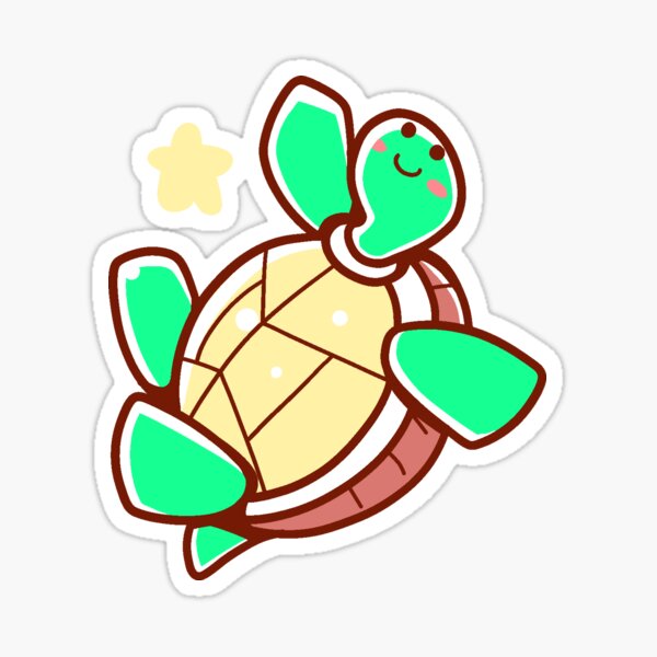 "Cute Turtle sticker collection set 1 of 23" Sticker by TechraNova ...