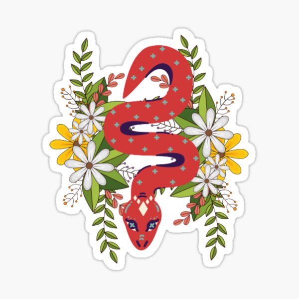 "Year Of Snake Chinese Zodiac Sign" Sticker by ArtOfStars | Redbubble
