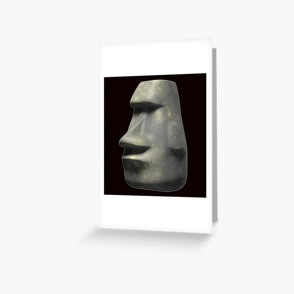 "moai easter island meme" Greeting Card by Kawaii2cute | Redbubble