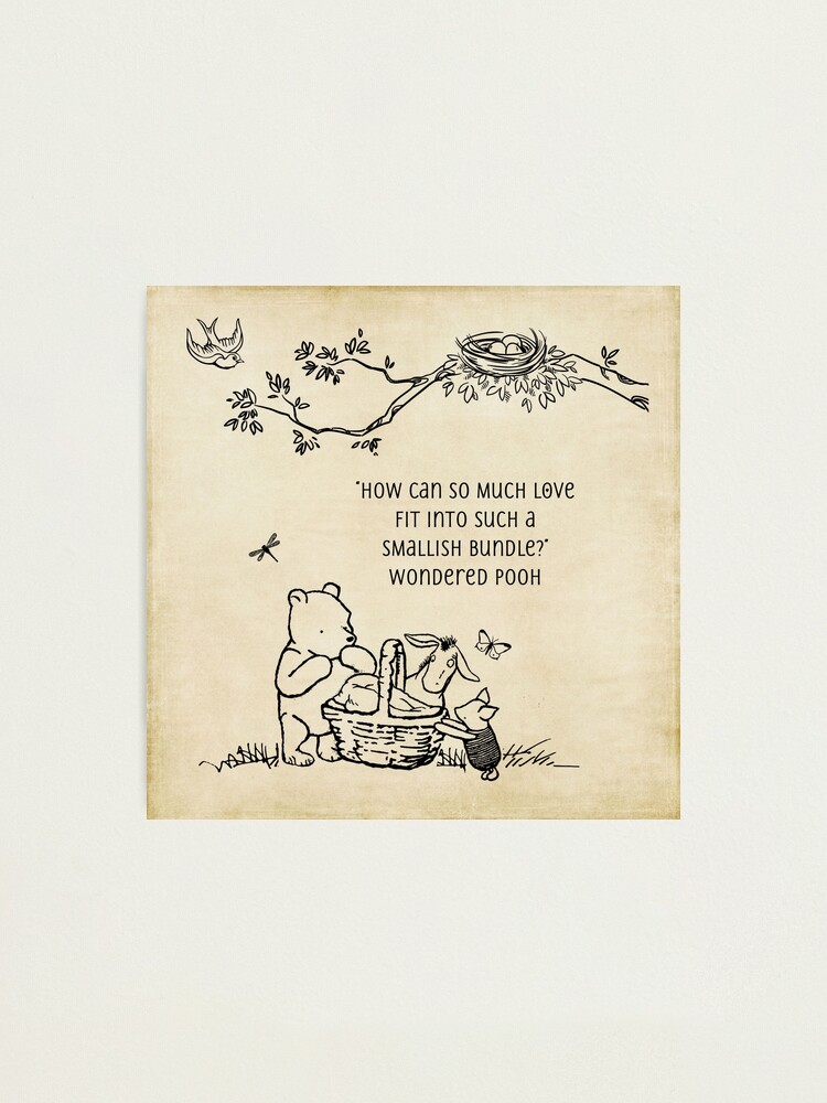 "Winnie the Pooh ~ Smallish Bundle ~ New baby" Photographic Print for ...