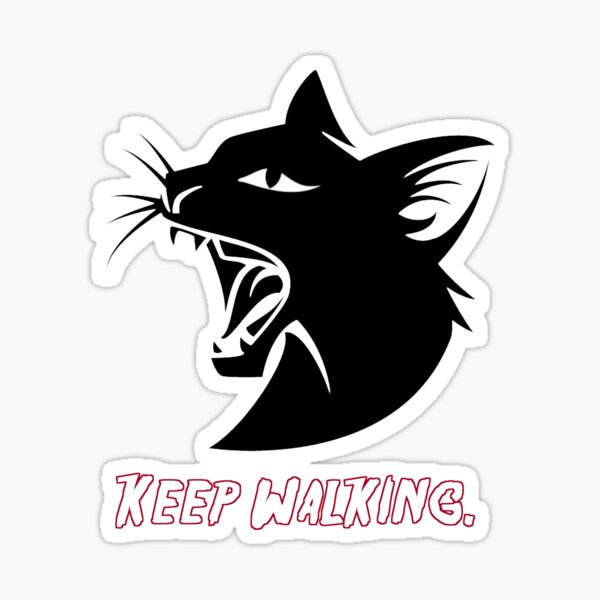 "Keep walking" Sticker by varcharmander | Redbubble