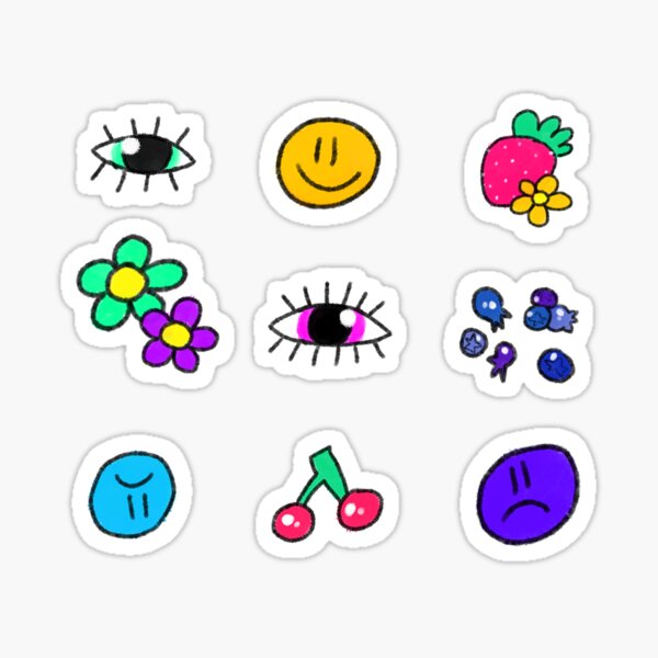 "Hippy Dippy Tie Die - Vibrant" Sticker by Peachie-co | Redbubble