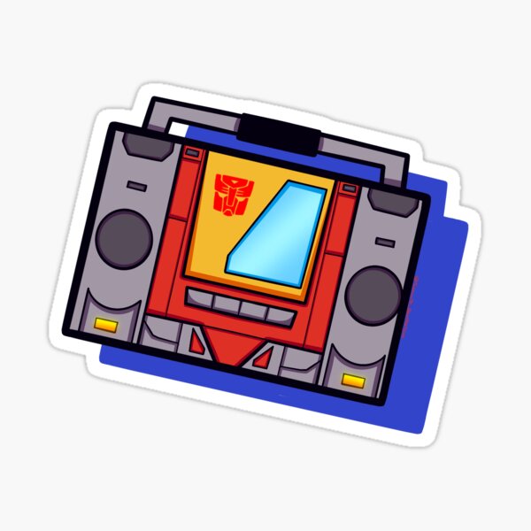 "Transformers Blaster alt mode " Sticker by Tanzanite-Draws | Redbubble
