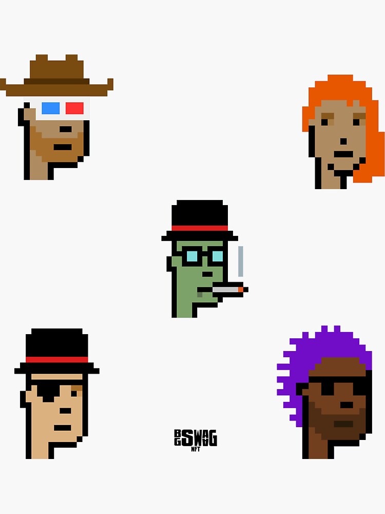 " CryptoPunk sticker pack 4 - nft sticker" Sticker for Sale by ...