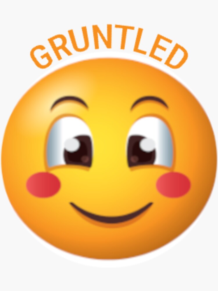 "Gruntled" Sticker by dbonz | Redbubble