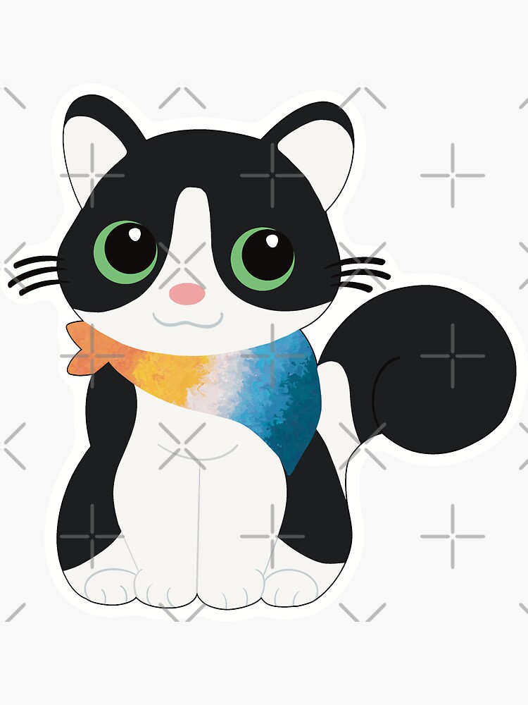 "Aroace Pride cat sticker" Sticker for Sale by BlueberrdArt | Redbubble