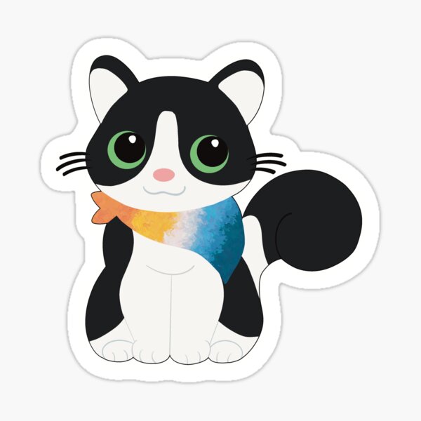 "Aroace Pride cat sticker" Sticker for Sale by BlueberrdArt | Redbubble