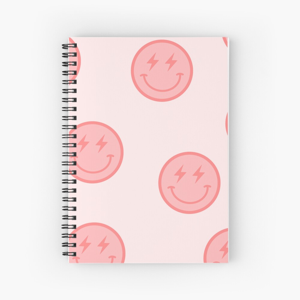"Preppy Smiley Face Spiral Notebook" Spiral Notebook for Sale by elle ...