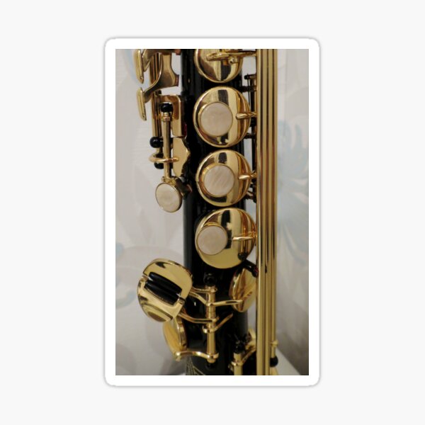 "Rods and Buttons - Section of Soprano Sax" Sticker for Sale by ...