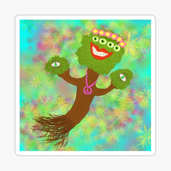 "Hippie Tree" Sticker for Sale by errinaart | Redbubble