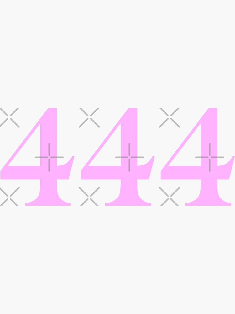 "Angel Numbers 444 (Pink)" Sticker by MaddieBreckner | Redbubble