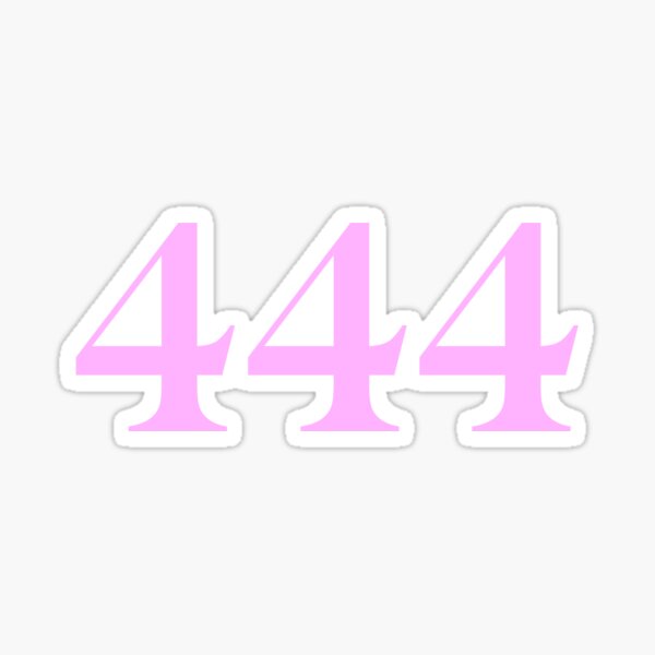 "Angel Numbers 444 (Pink)" Sticker by MaddieBreckner | Redbubble