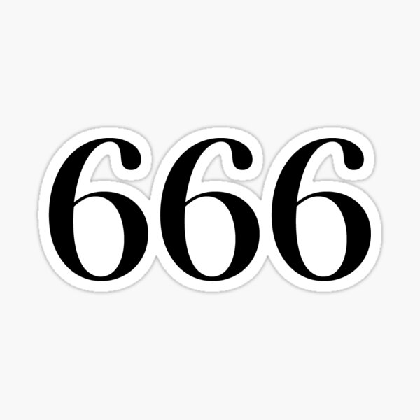 "Angel Numbers 666 (Black)" Sticker for Sale by MaddieBreckner | Redbubble
