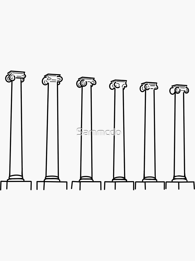 "The Columns" Sticker by Sammcdo | Redbubble