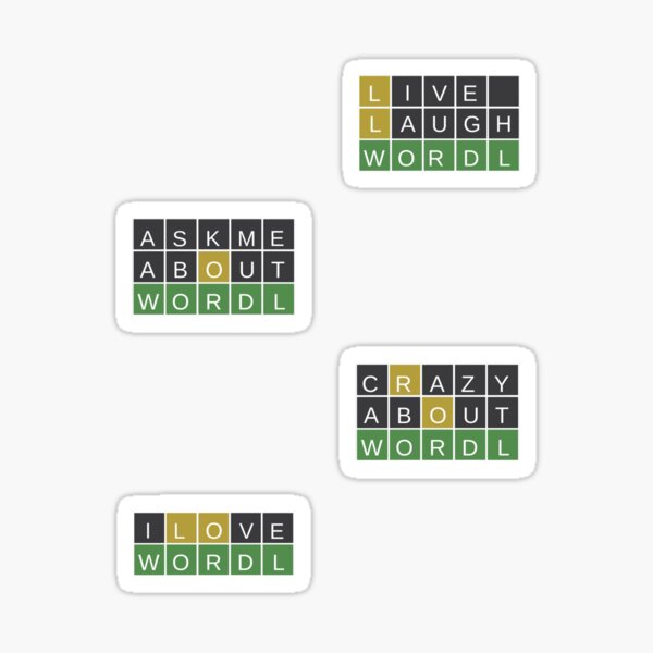 "Wordle Bundle" Sticker for Sale by Sci-Art-Cafe | Redbubble