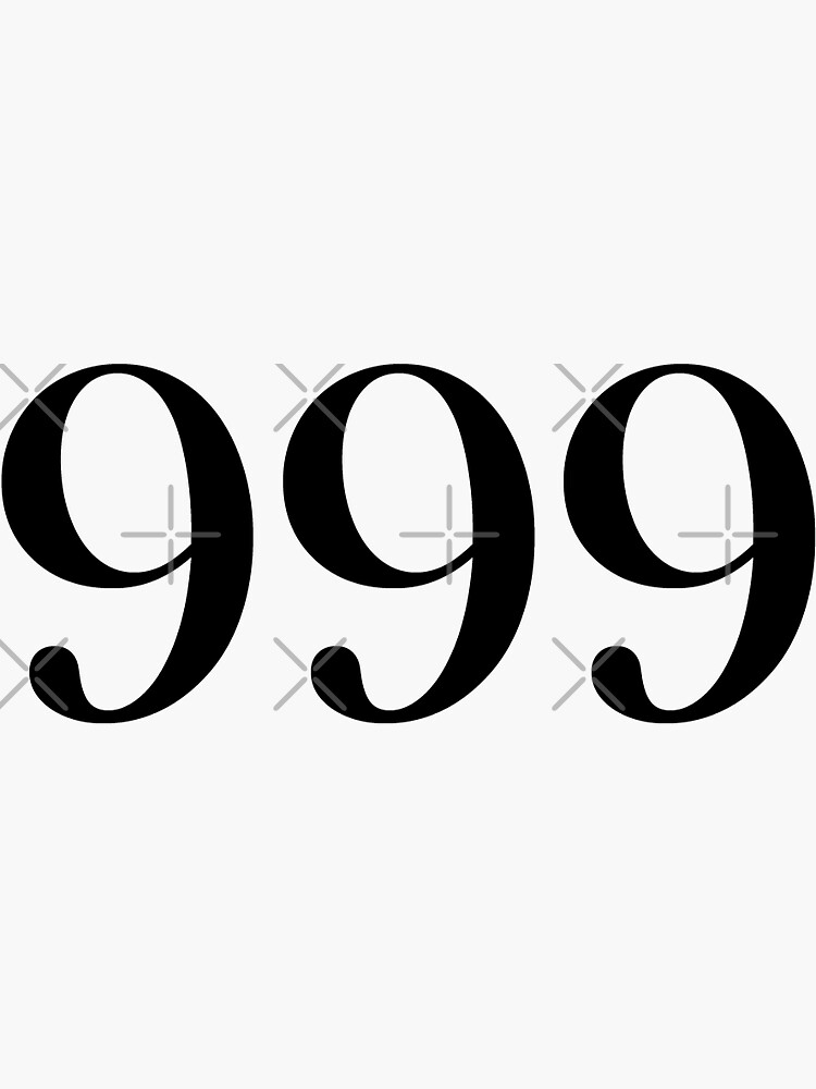 "Angel Numbers 999 (Black)" Sticker for Sale by MaddieBreckner | Redbubble